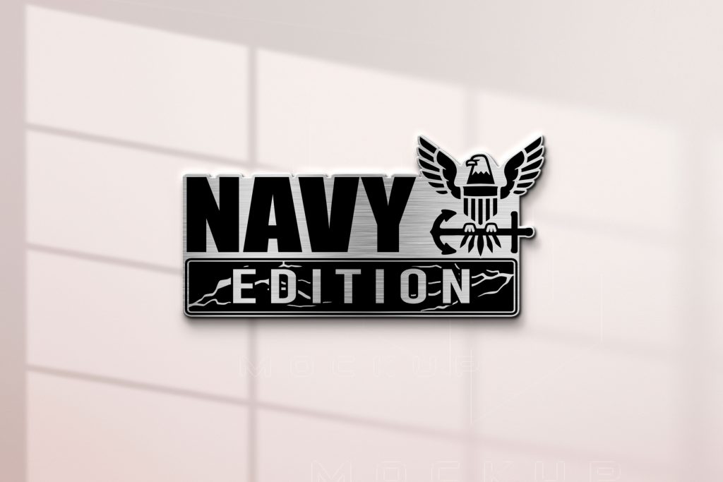 Navy Eagle Edition Laser Engraved Car Badge – BohoPride