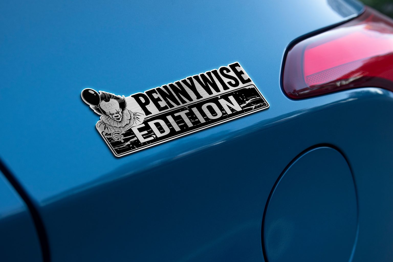 Pennywise Edition Laser Engraved Car Name Emblem – BohoPride
