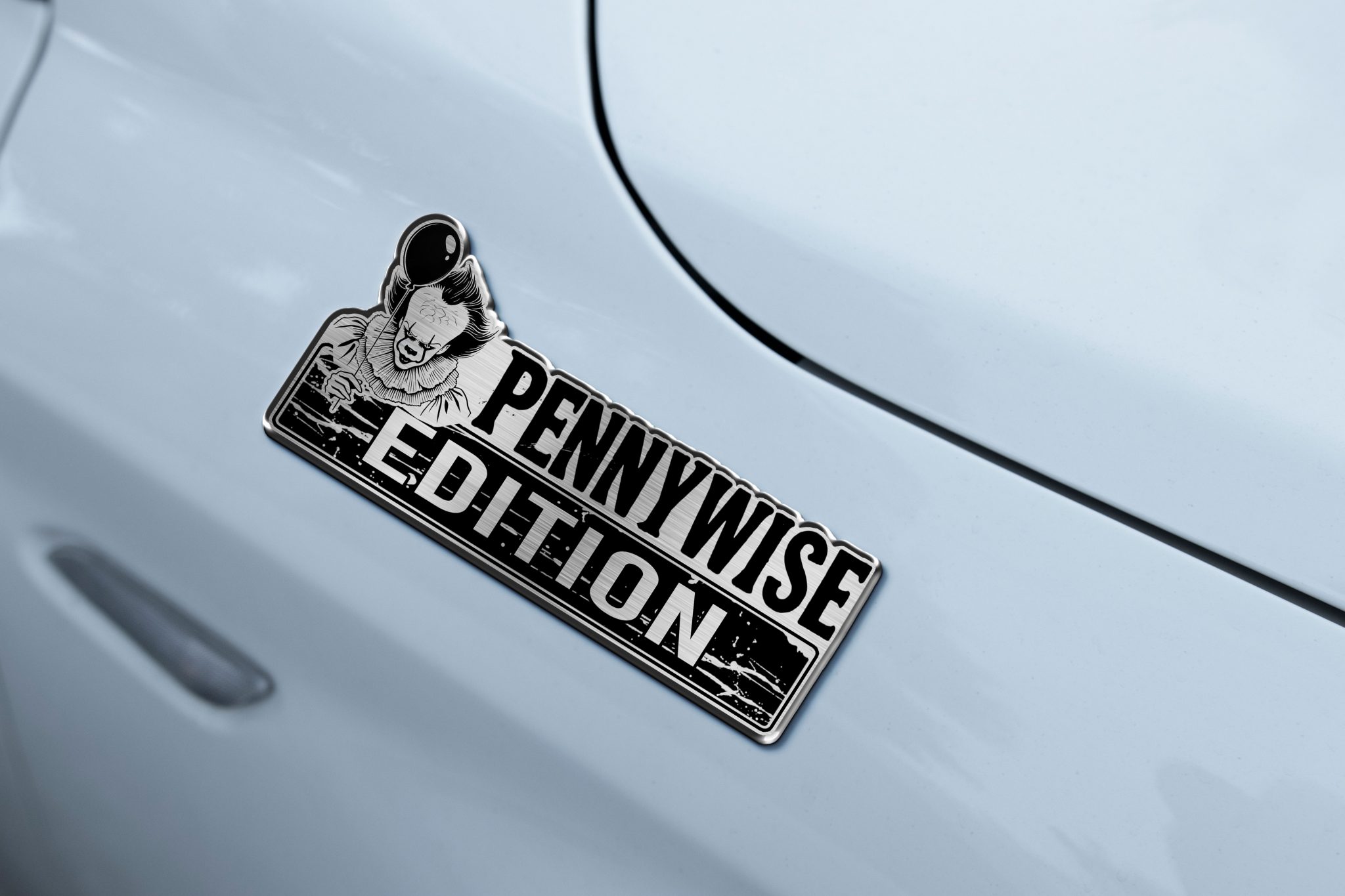 Pennywise Edition Laser Engraved Car Name Emblem – BohoPride