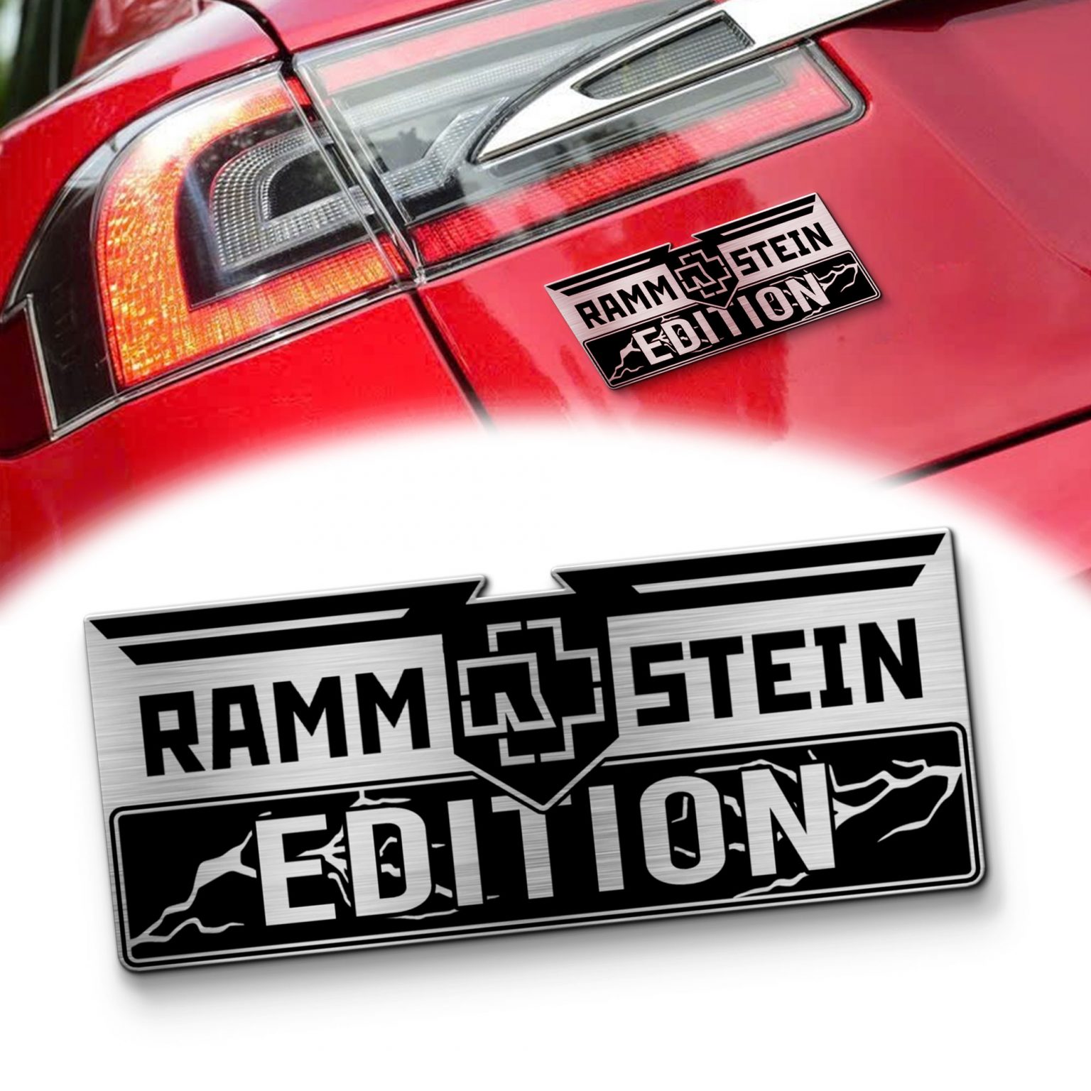 Rammstein Edition Laser Engraved Car Name Emblem – BohoPride