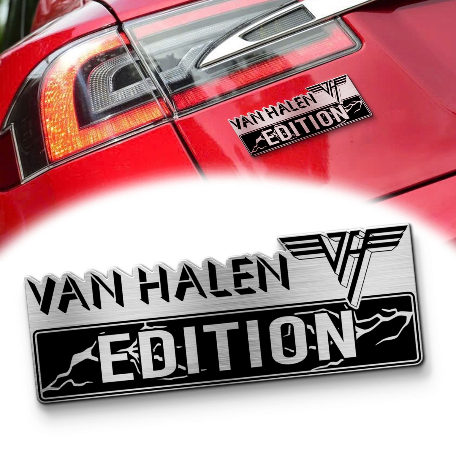 Van Halen Edition Laser Engraved Car Name Emblem – BohoPride