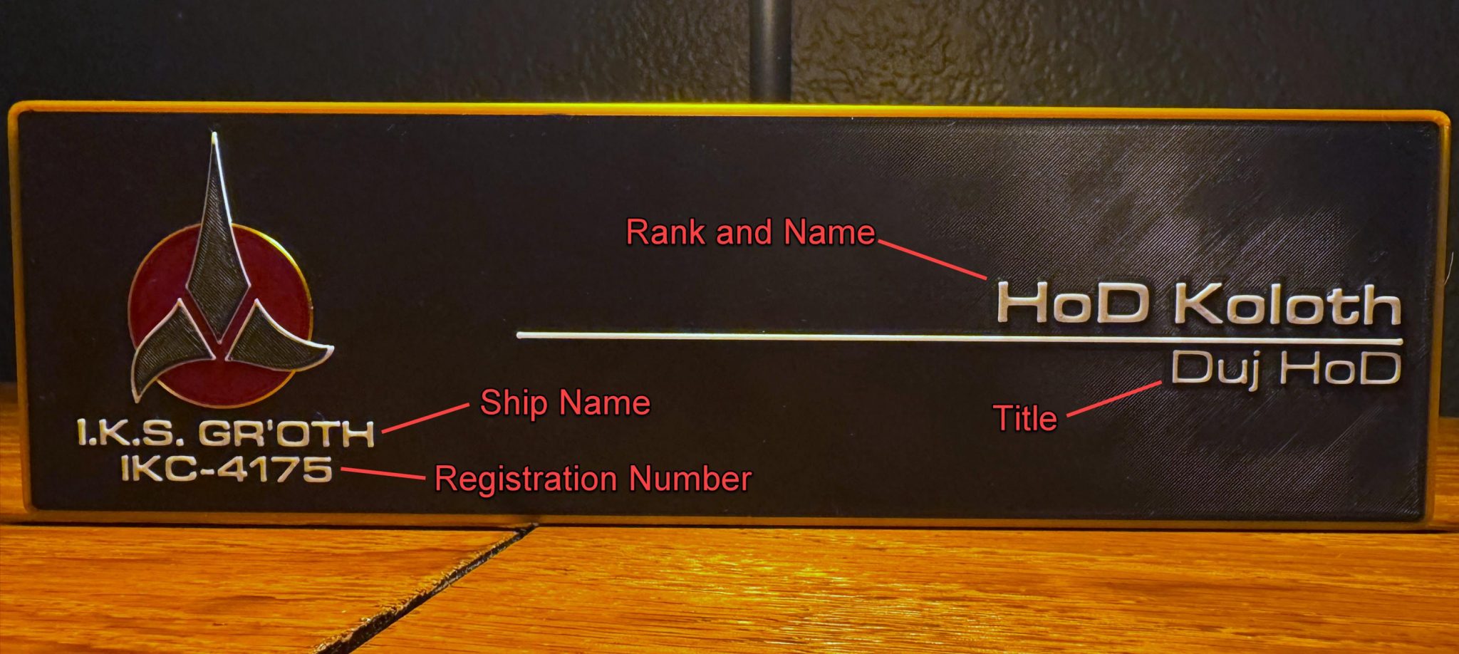 Star Trek Klingon Personalized Sign – BohoPride