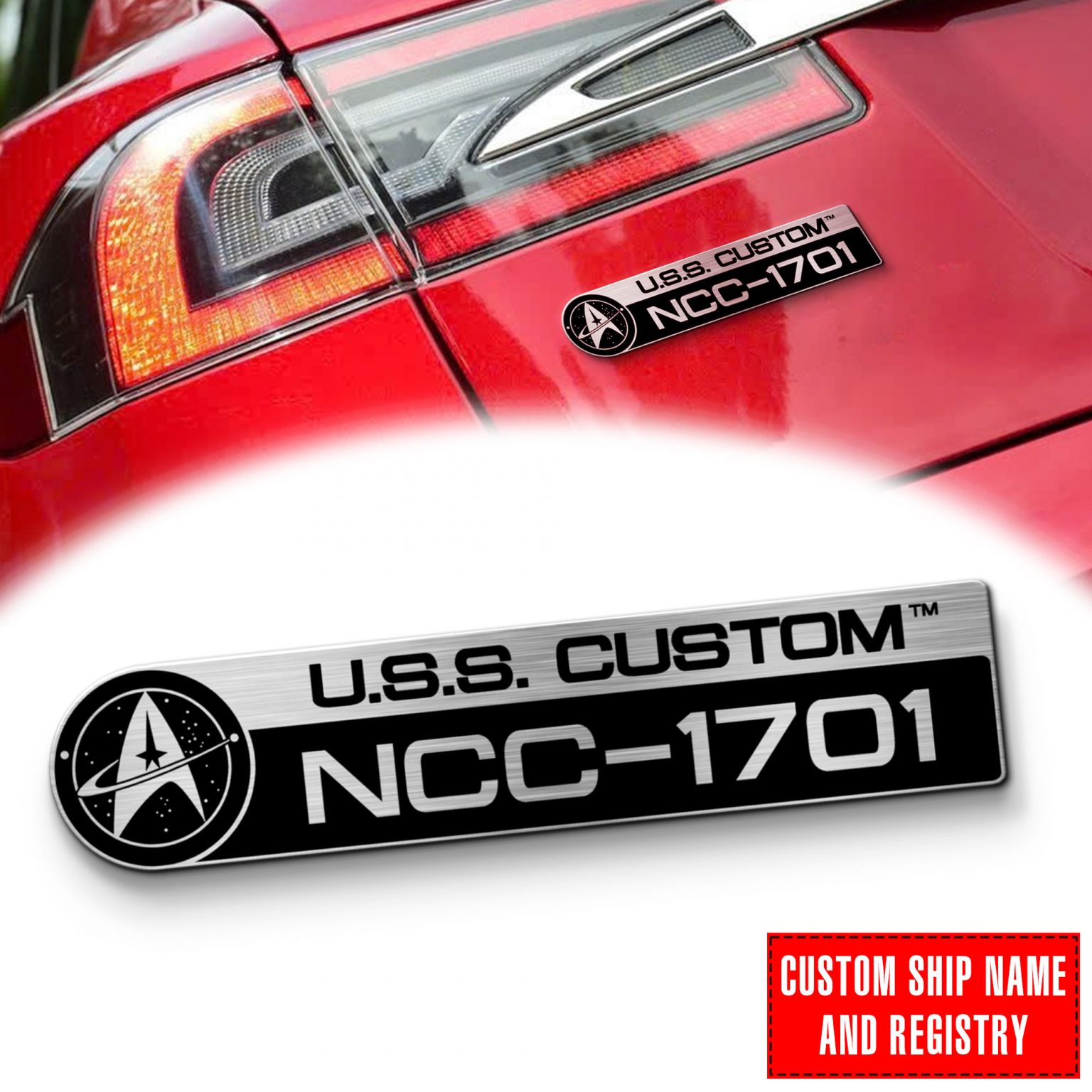 Personalized Star Trek Laser-Engraved Car Badge – BohoPride