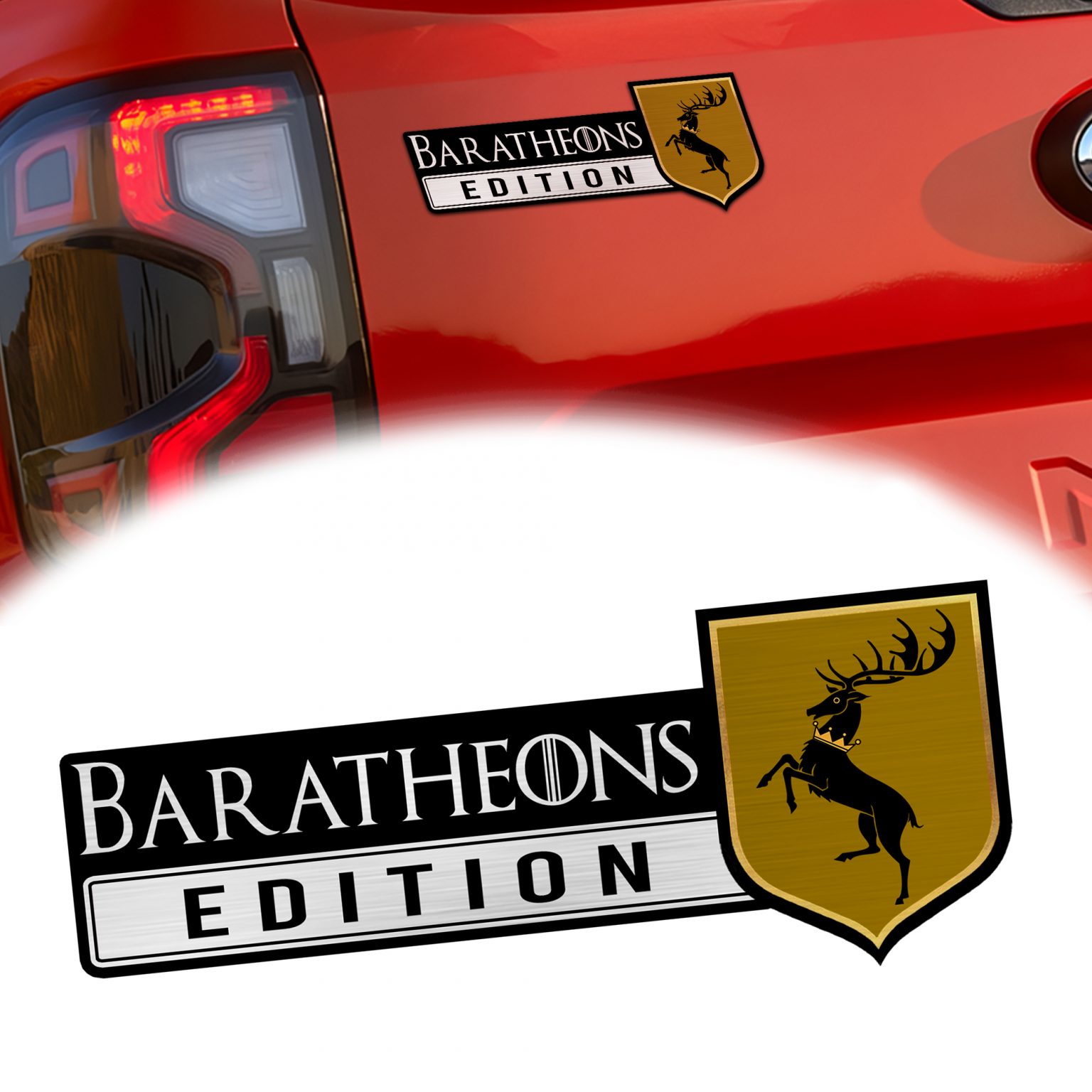 House Baratheons Edition Engraved Car Emblem – BohoPride