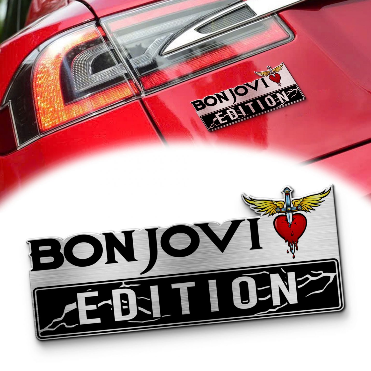 Bon Jovi Edition Laser Engraved Car Name Emblem – BohoPride