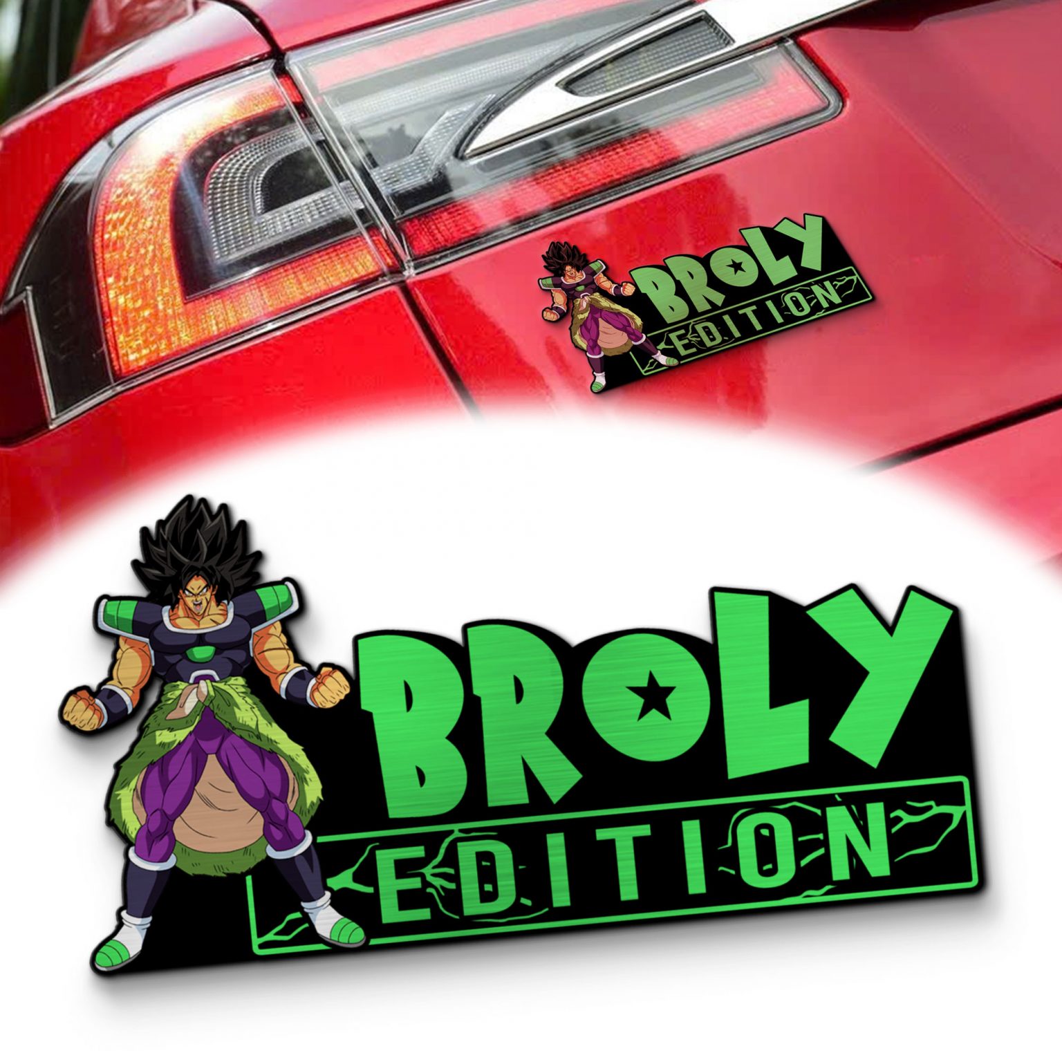Broly Edition Laser-Engraved Car Badge – BohoPride