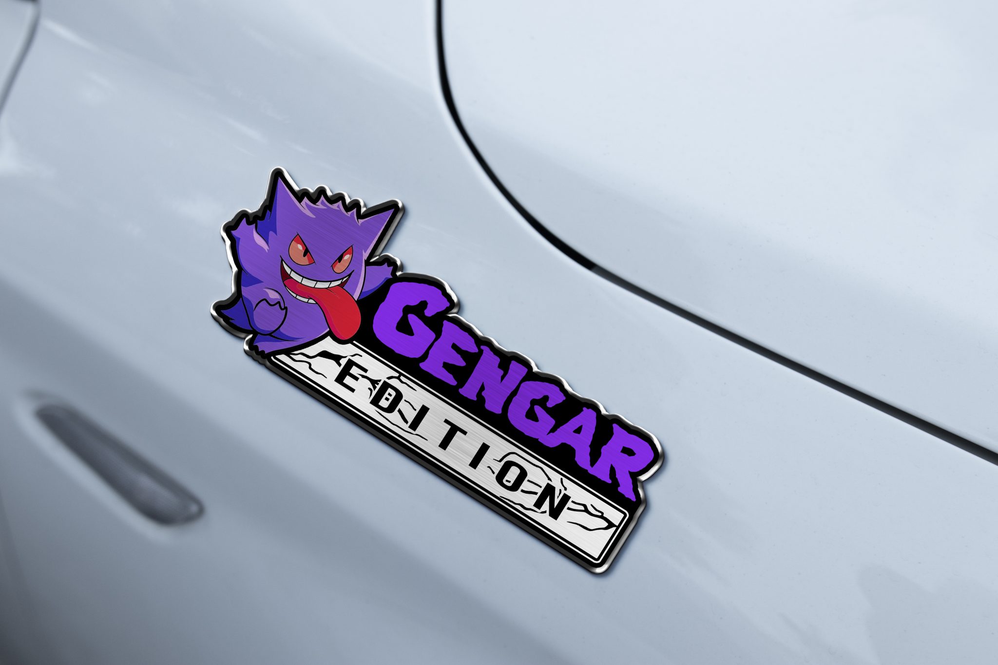Gengar Edition Laser Engraved Car Emblem – BohoPride