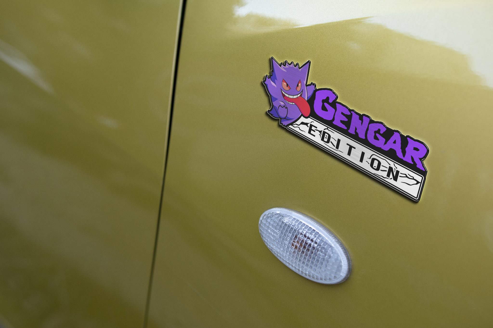 Gengar Edition Laser Engraved Car Emblem – BohoPride