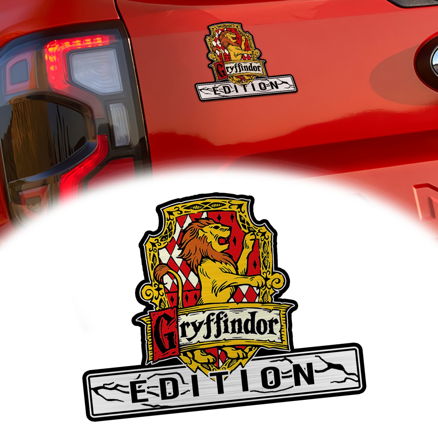 Gryffindor Edition Laser Engraved Car Emblem Version 3 – BohoPride