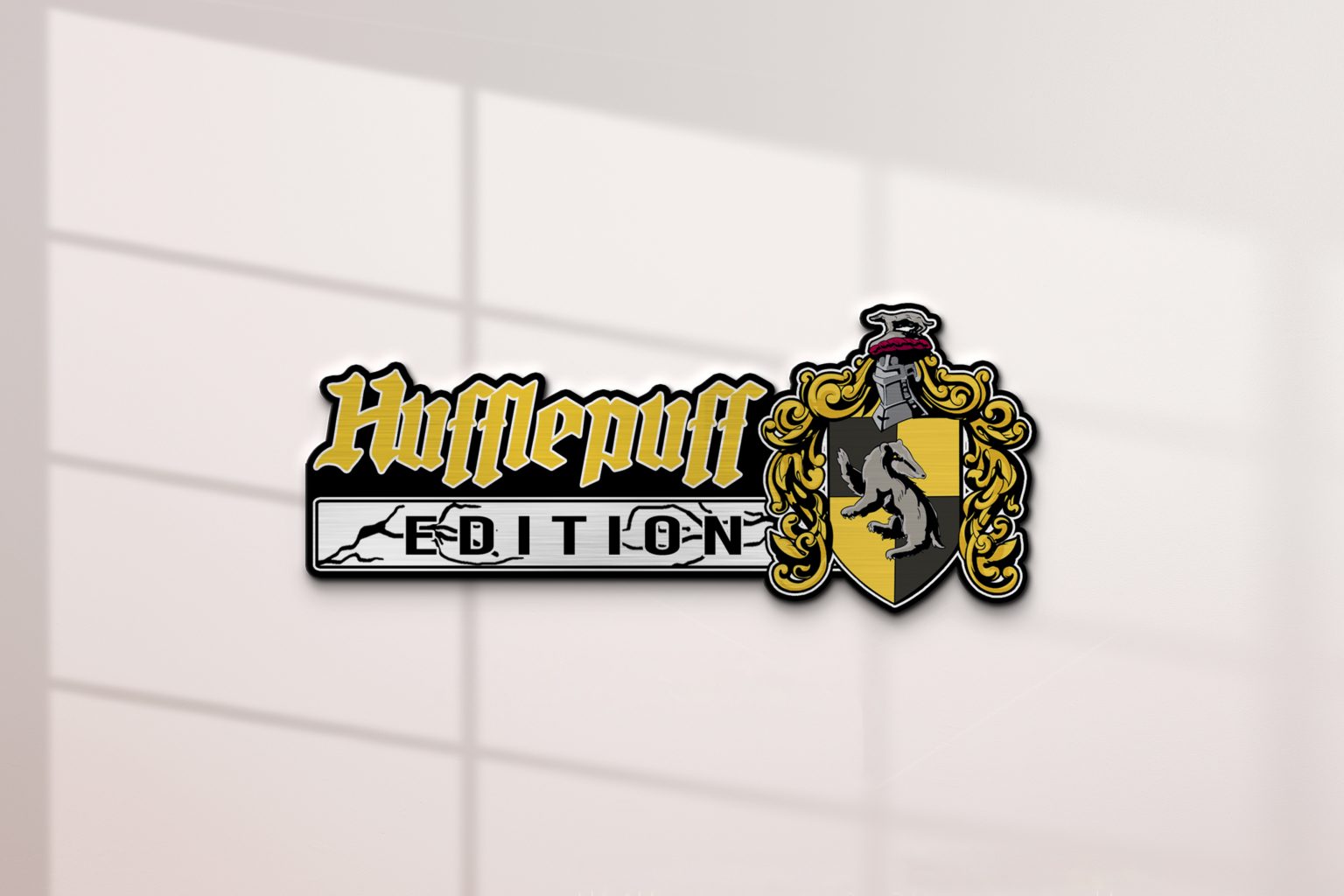 Hufflepuff Edition Laser Engraved Car Emblem Version 2 – BohoPride