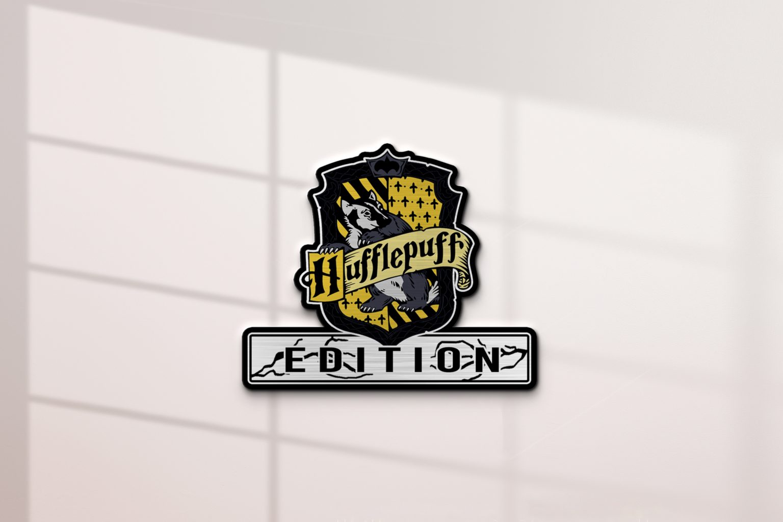 Hufflepuff Edition Laser Engraved Car Emblem Version 3 – BohoPride