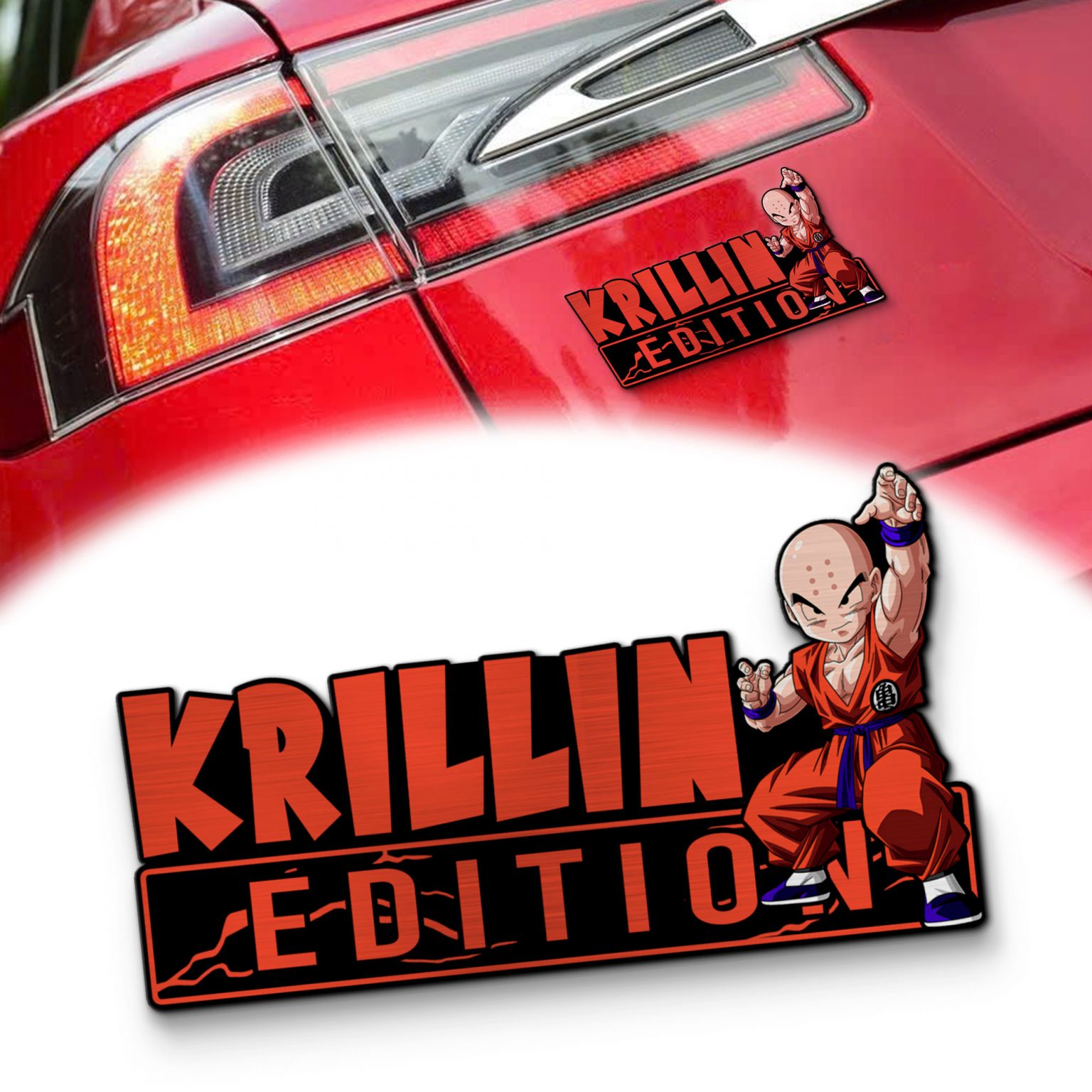 Krillin Edition Laser-Engraved Car Badge – BohoPride