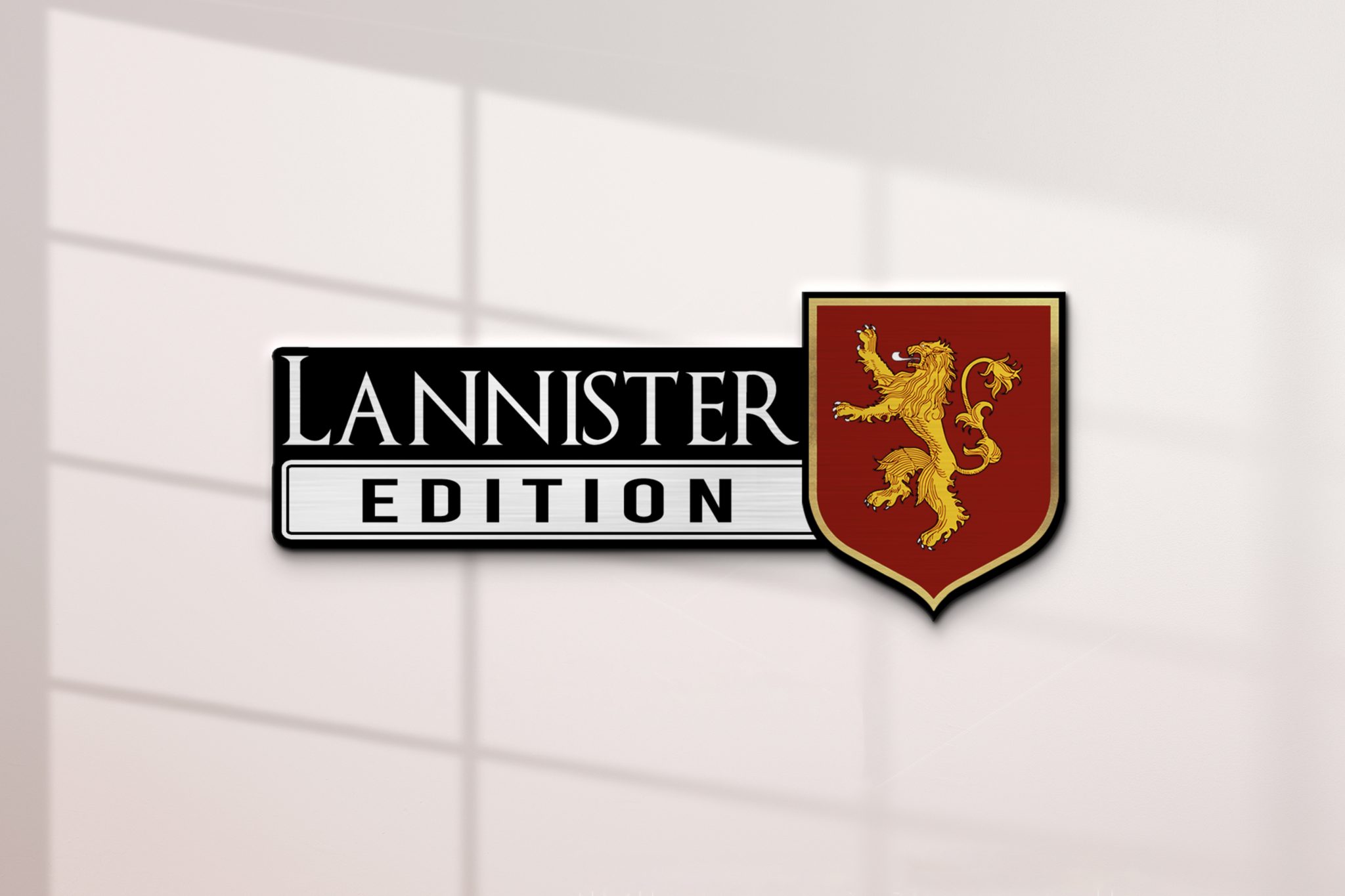 House Lannister Edition Engraved Car Emblem – BohoPride