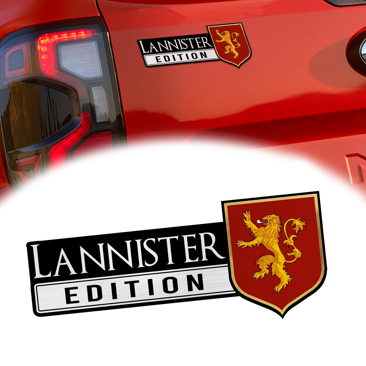 House Lannister Edition Engraved Car Emblem – BohoPride