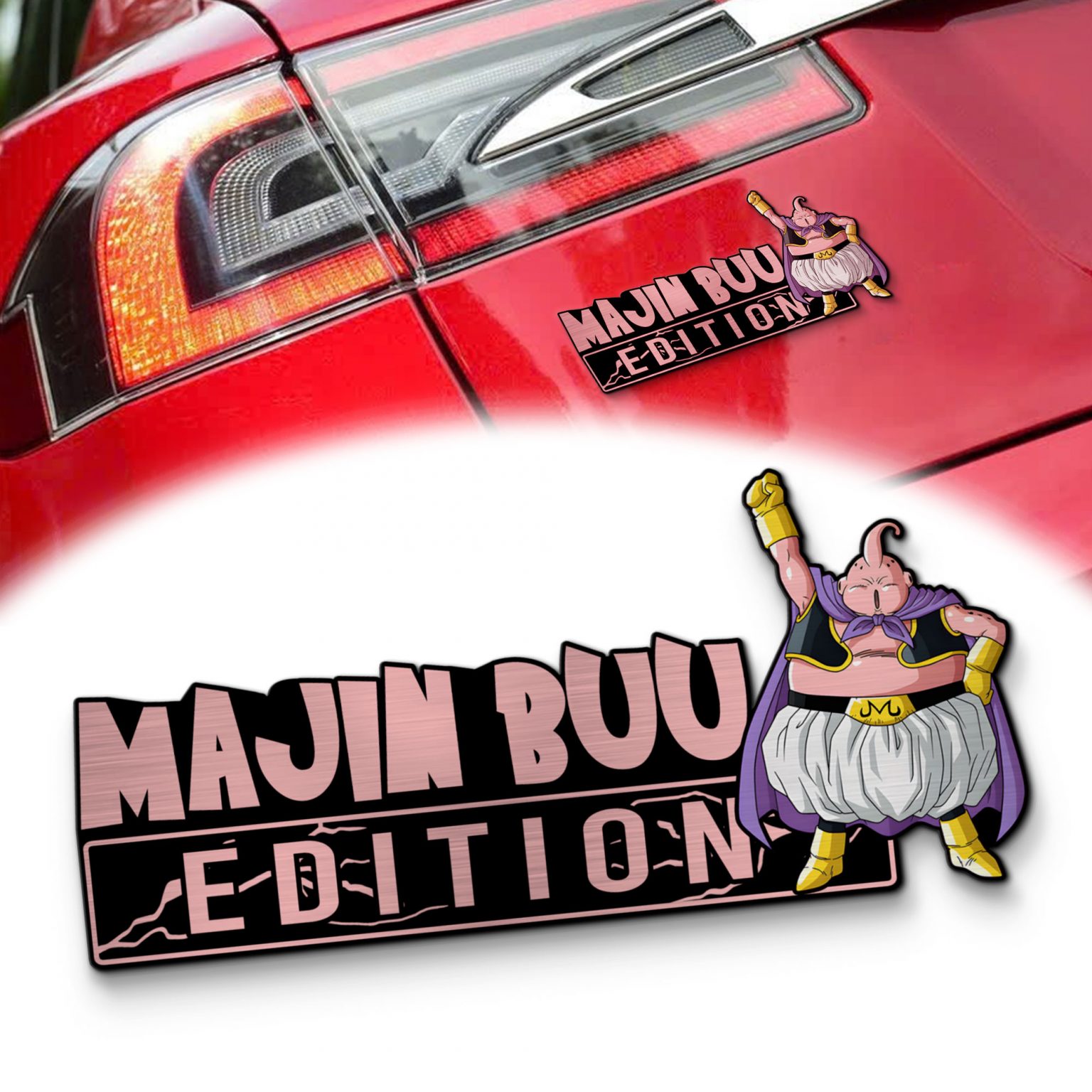 Majin Buu Edition Laser-Engraved Car Badge – BohoPride