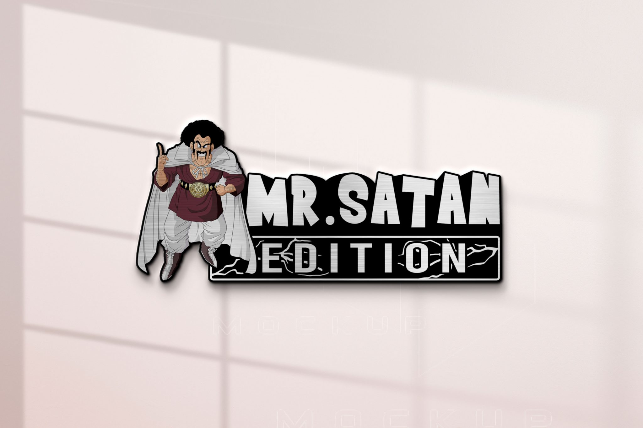 Mr. Satan Edition Laser-Engraved Car Badge – BohoPride