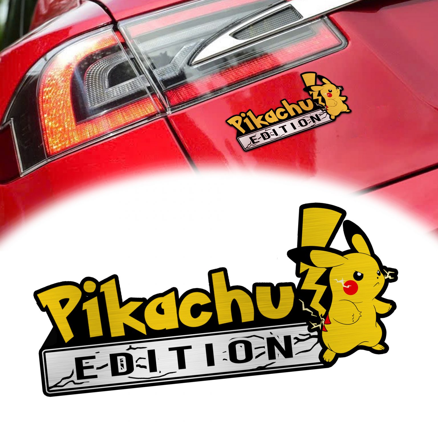 Pikachu Edition Laser Engraved Car Emblem – BohoPride