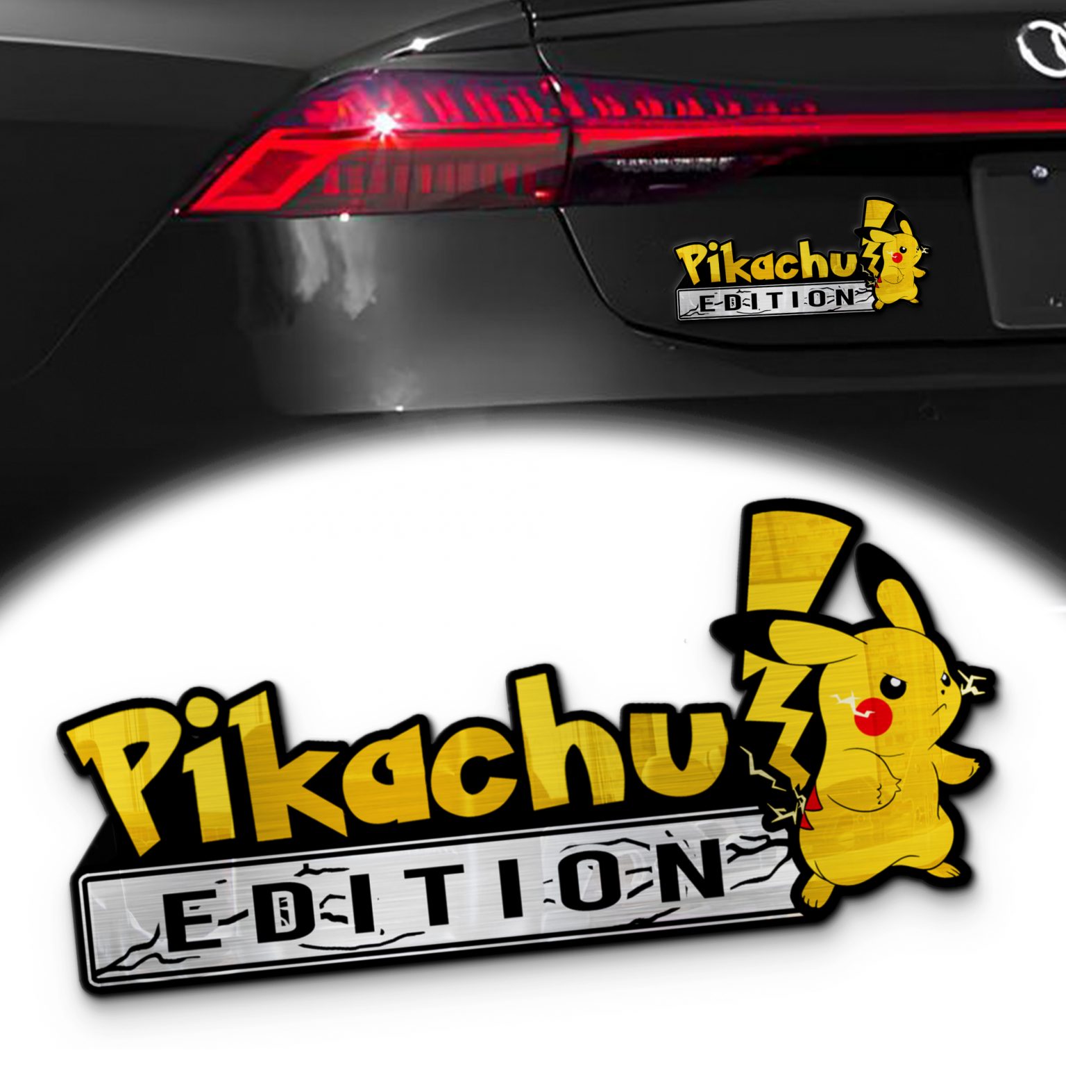 Pikachu Edition Laser Engraved Car Emblem – BohoPride