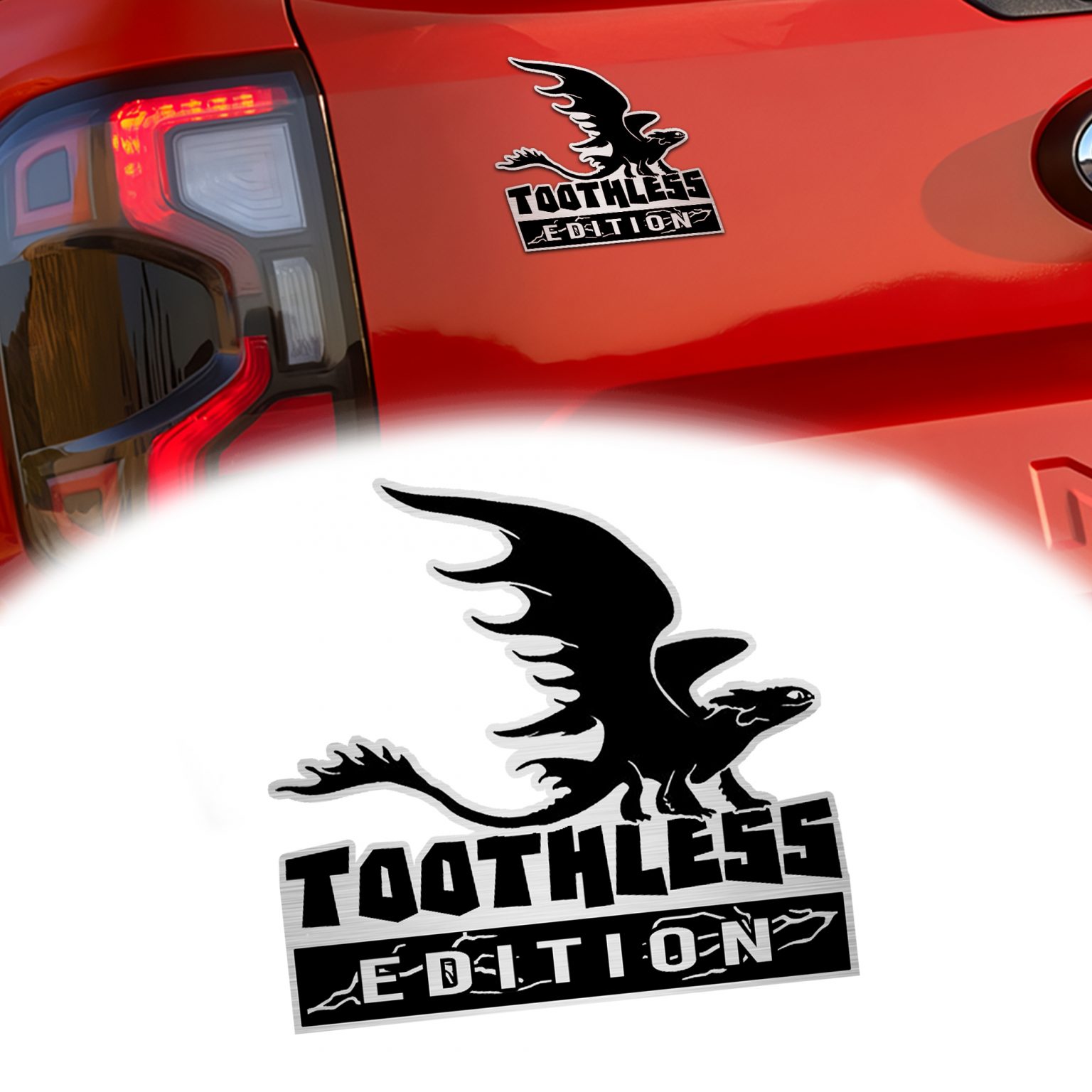 Toothless Edition Engraved Car Emblem – BohoPride