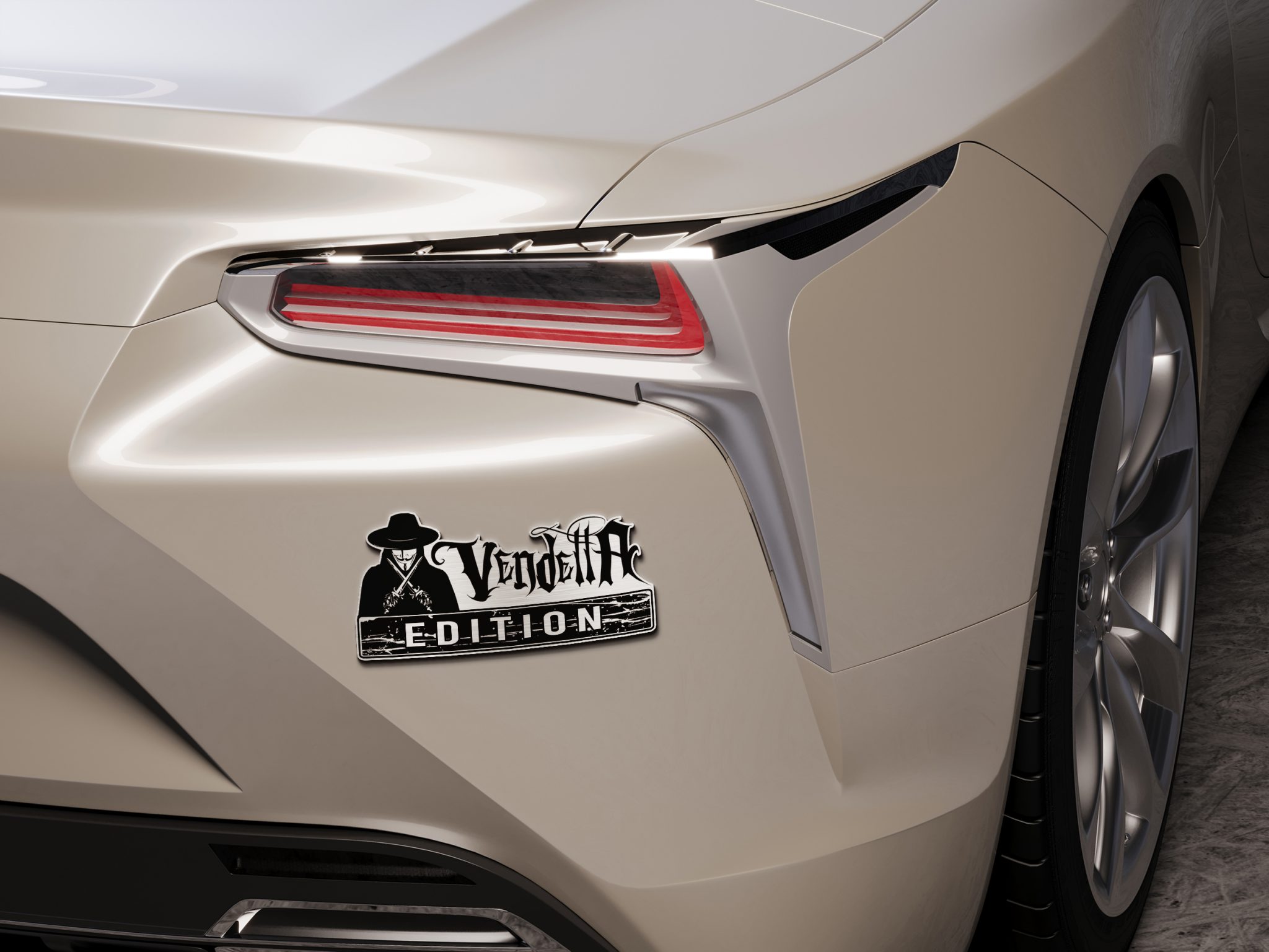 V For Vendetta Edition Engraved Car Emblem – BohoPride