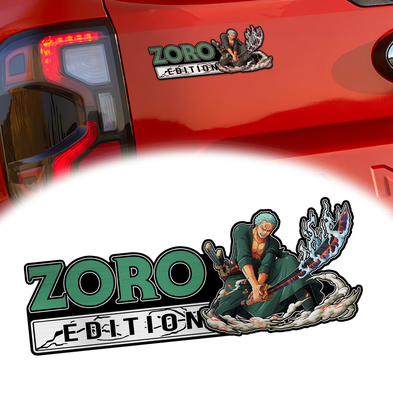 Roronoa Zoro Edition Laser Engraved Car Emblem – BohoPride