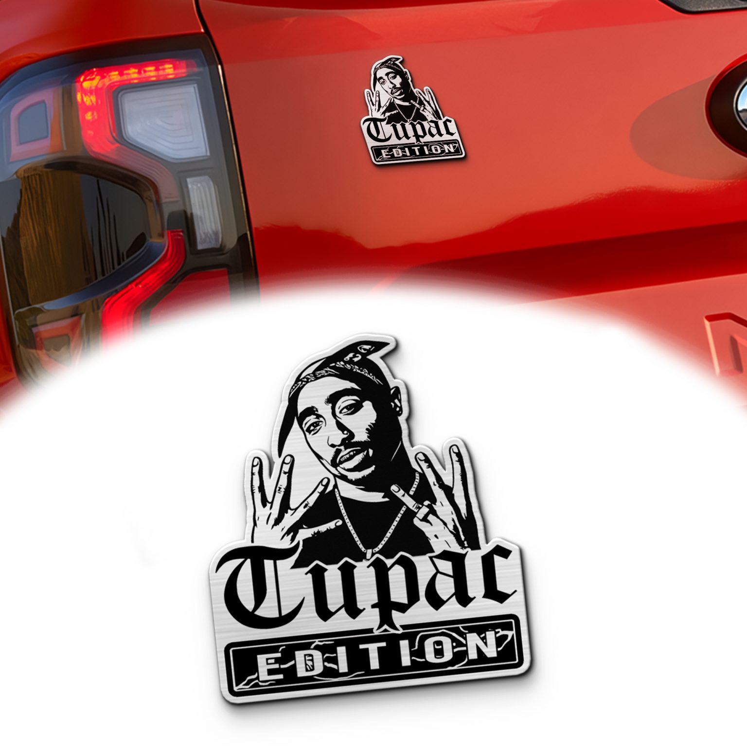 Tupac Edition Laser Engraved Car Emblem Ver 2 – BohoPride