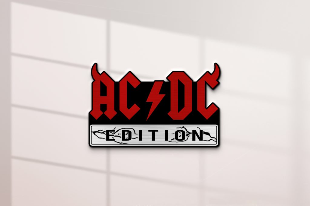 AC/DC Edition Laser Engraved Car Name Emblem Version 2 – BohoPride