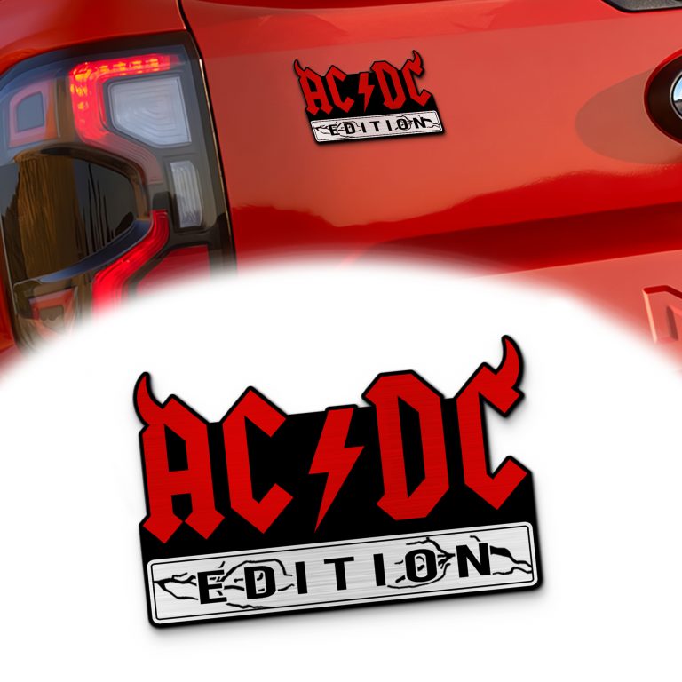 AC/DC Edition Laser Engraved Car Name Emblem Version 2 – BohoPride
