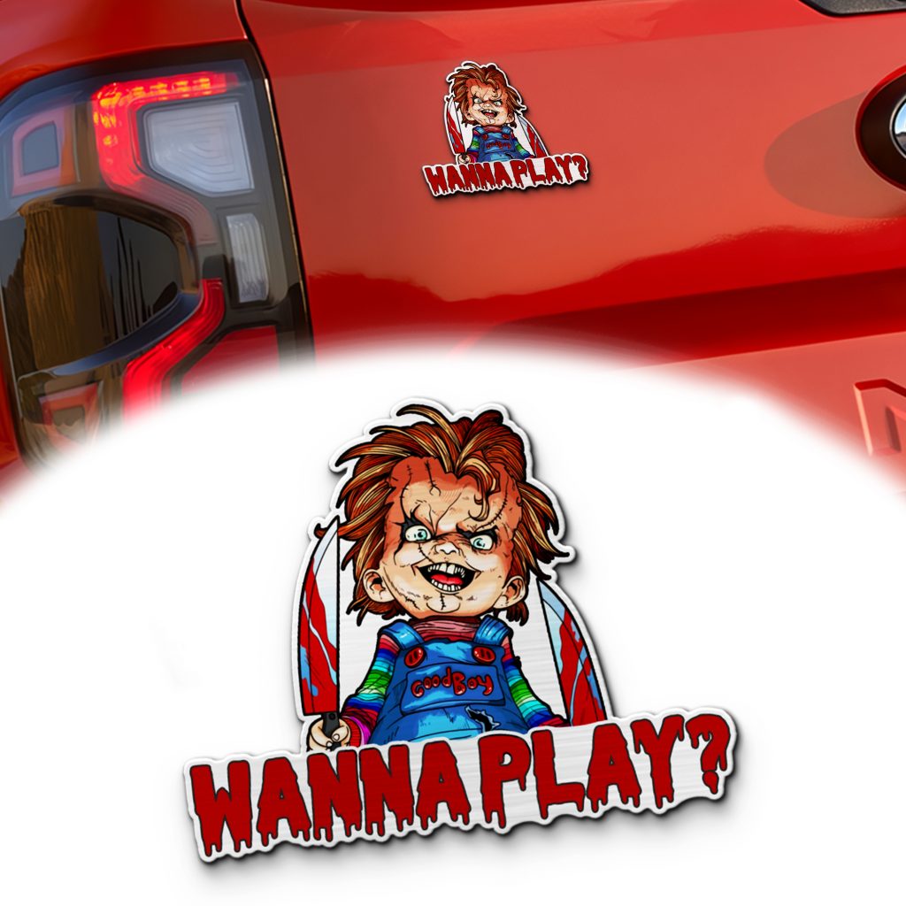 Chucky Signature and Iconic Quote Edition Laser Engraved Car Emblem ...