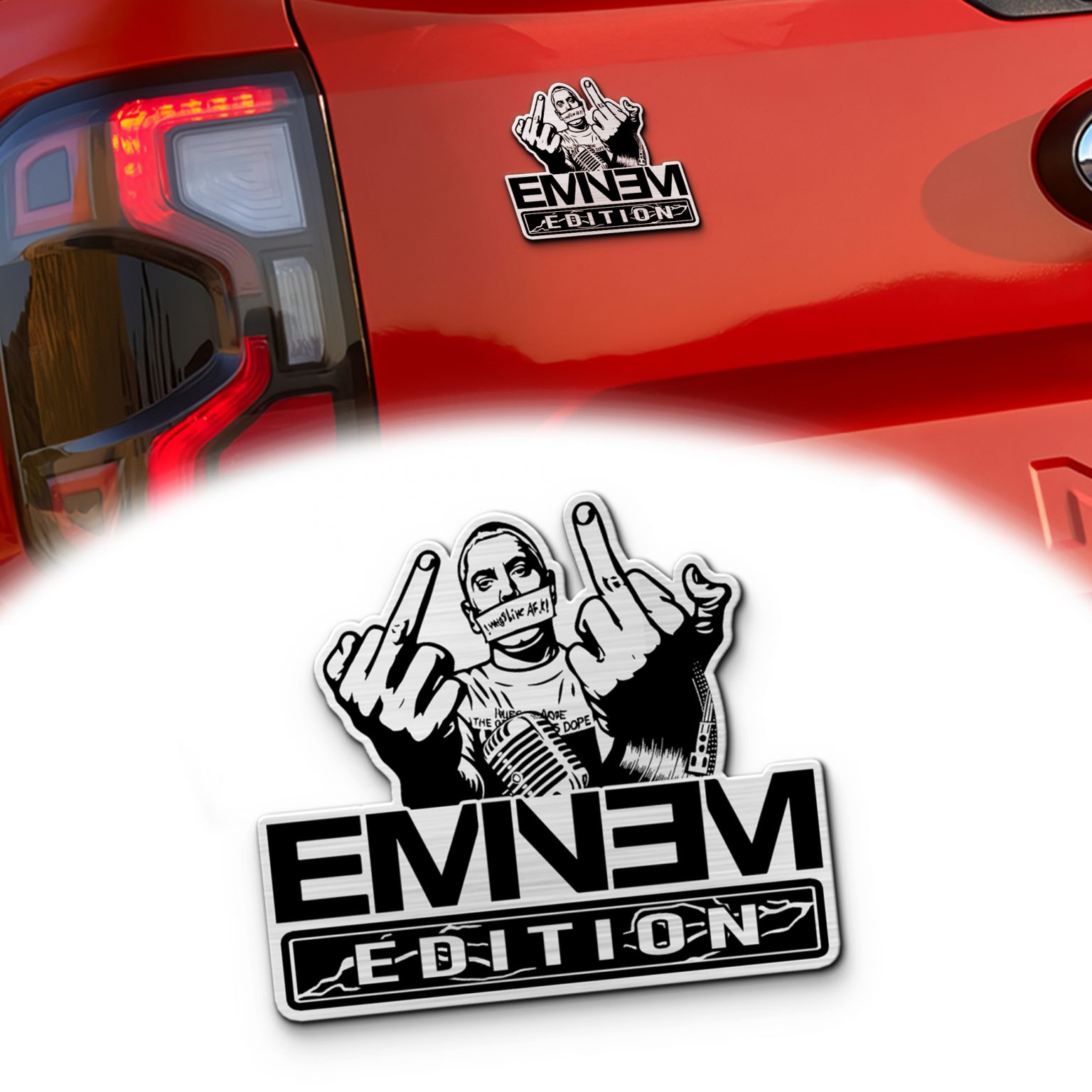 Eminem Edition Laser Engraved Car Emblem – BohoPride