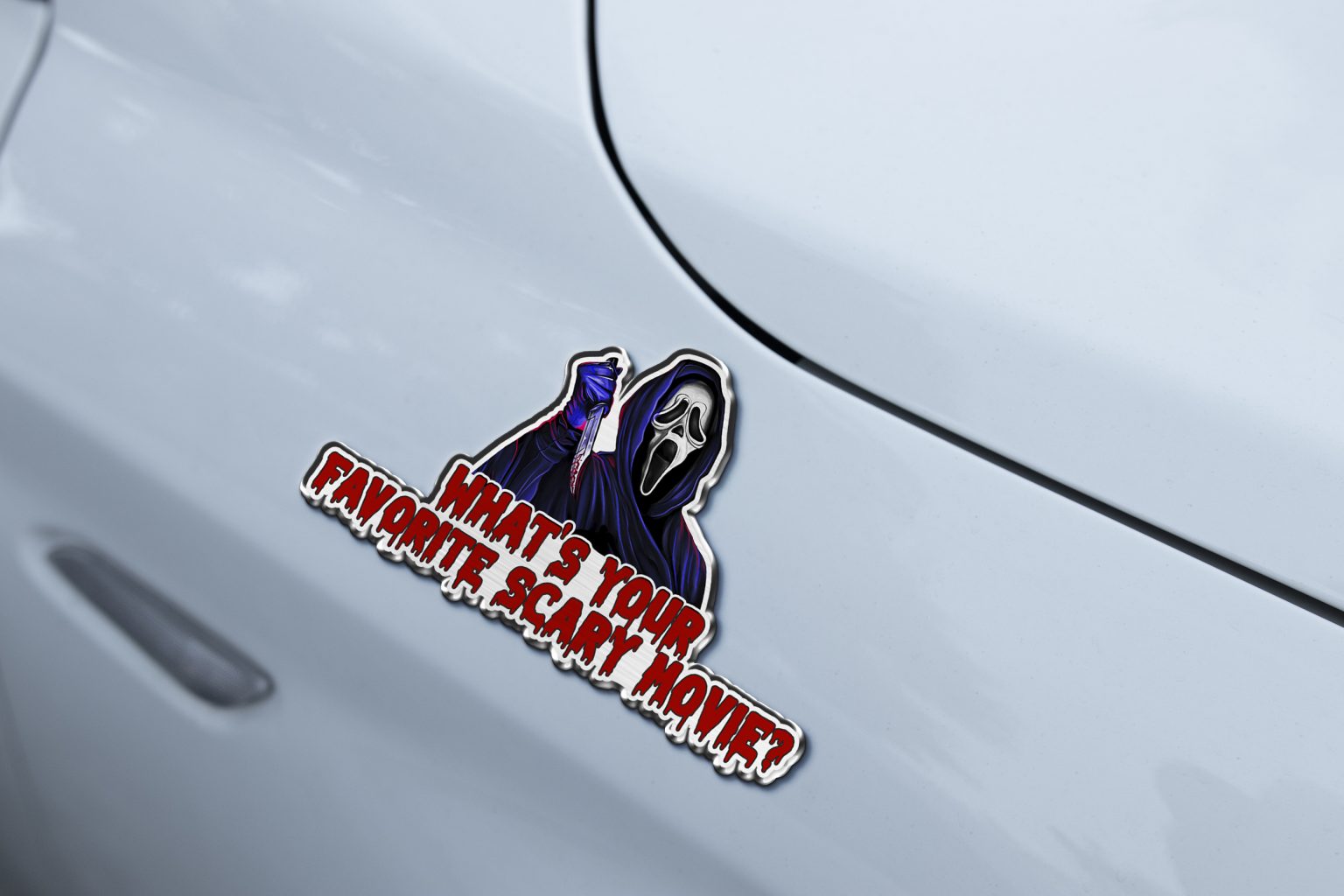 Ghostface Signature and Iconic Quote Edition Laser Engraved Car Emblem ...