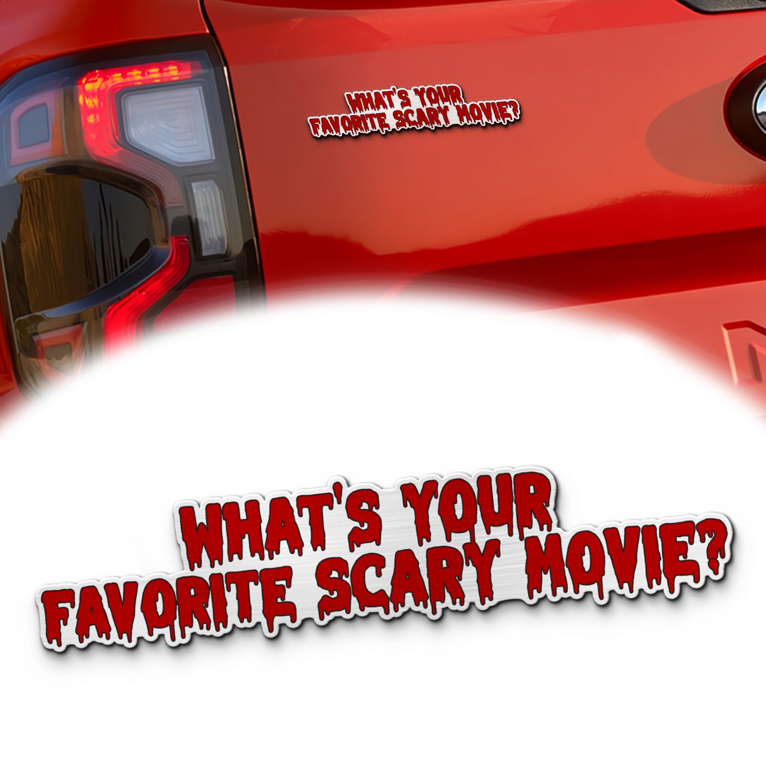 Ghostface Iconic Quote Edition Laser Engraved Car Emblem – BohoPride