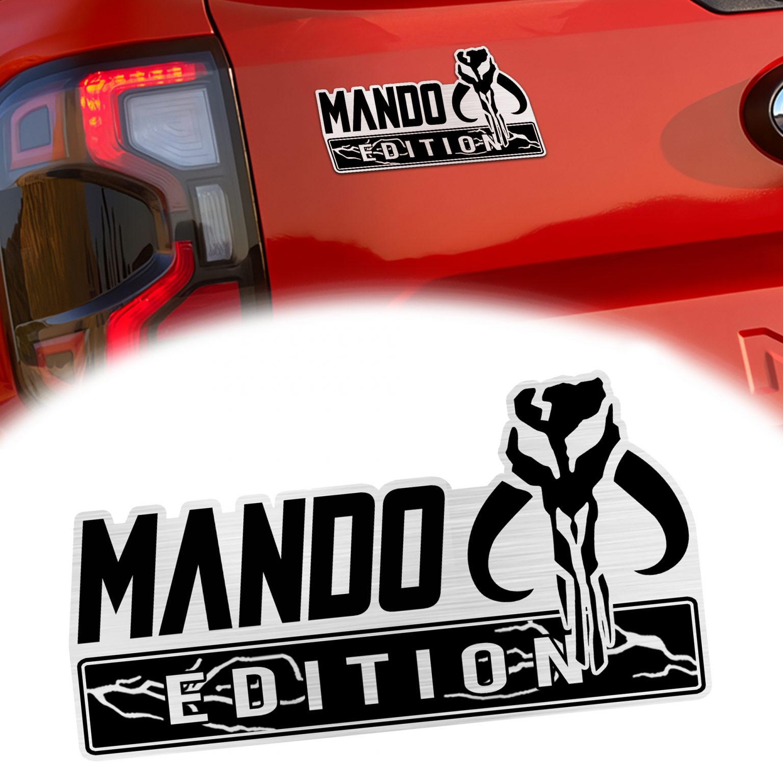Mando Laser Engraved Car Emblem Version 2 – BohoPride