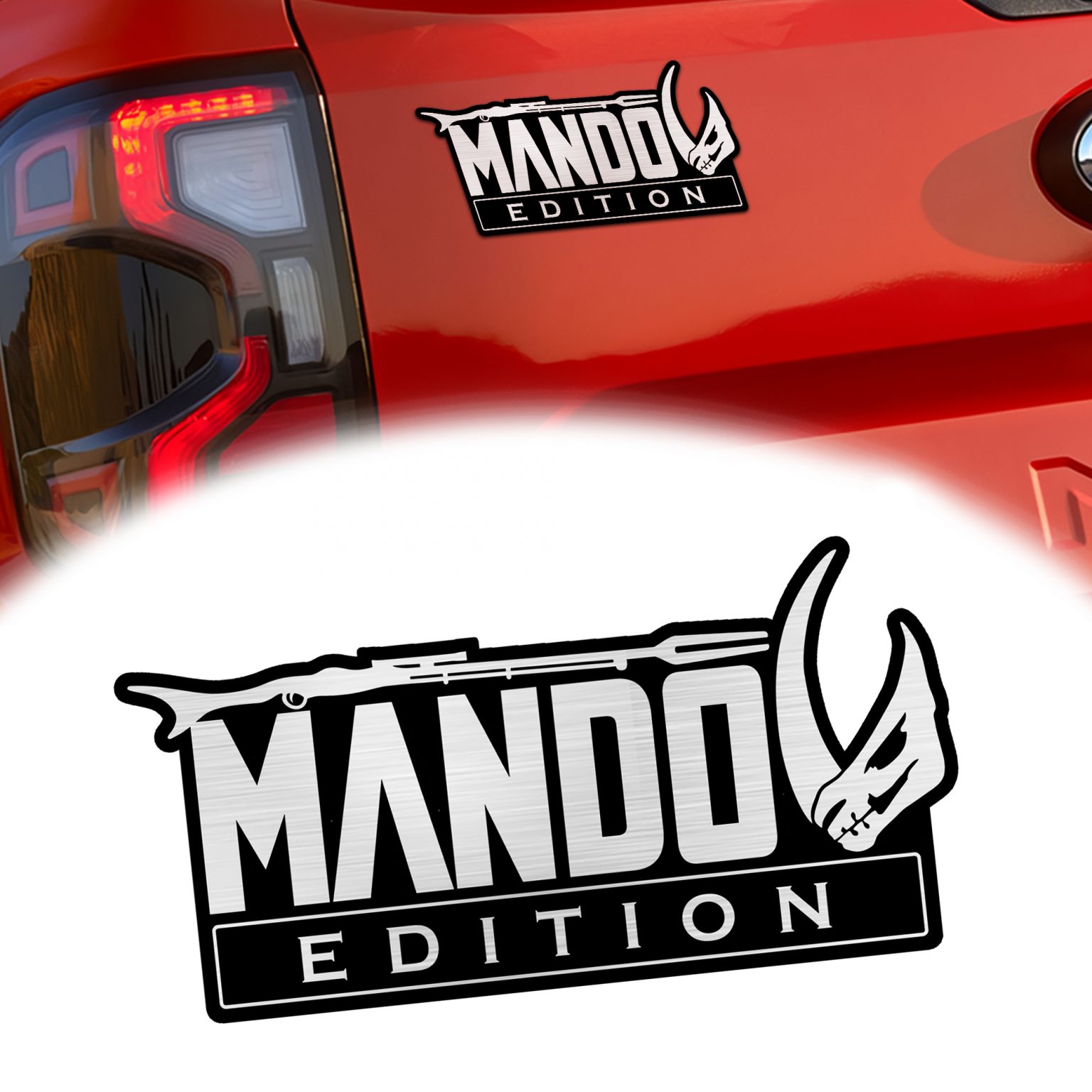 Mando Laser Engraved Car Emblem Version 1 – BohoPride
