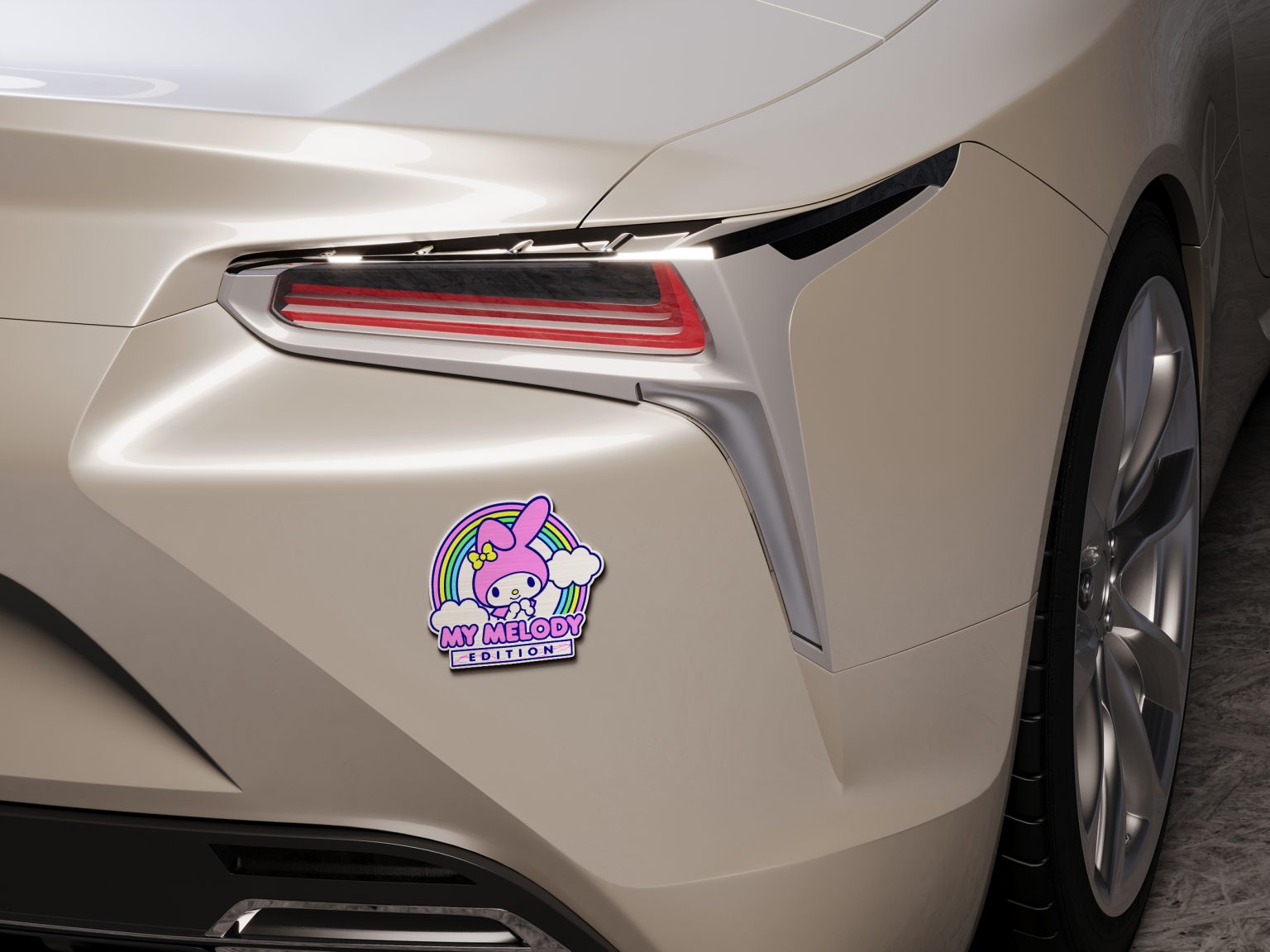 My Melody Edition Laser Engraved Car Name Emblem – BohoPride