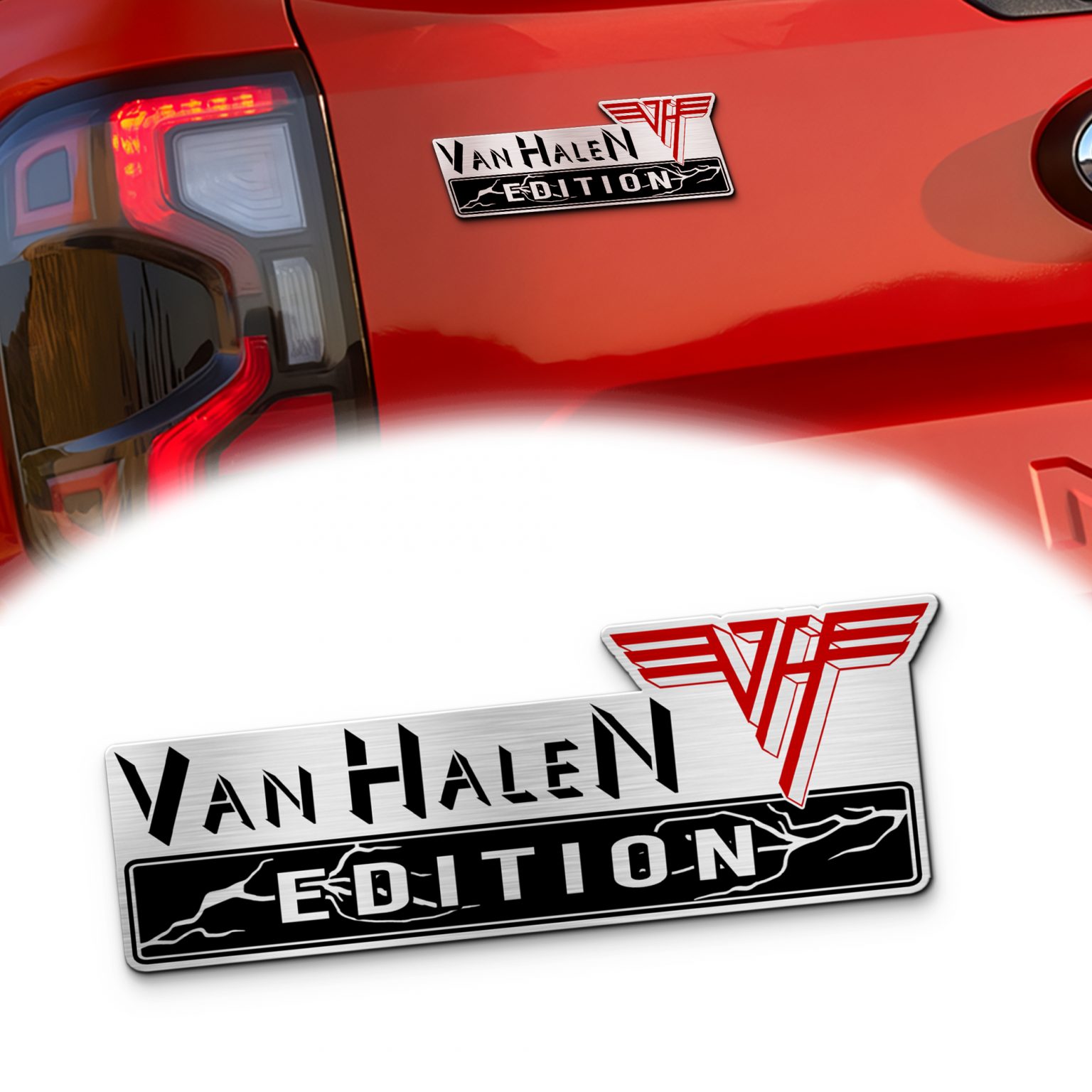 Van Halen Edition Laser Engraved Car Name Emblem Version 4 – BohoPride
