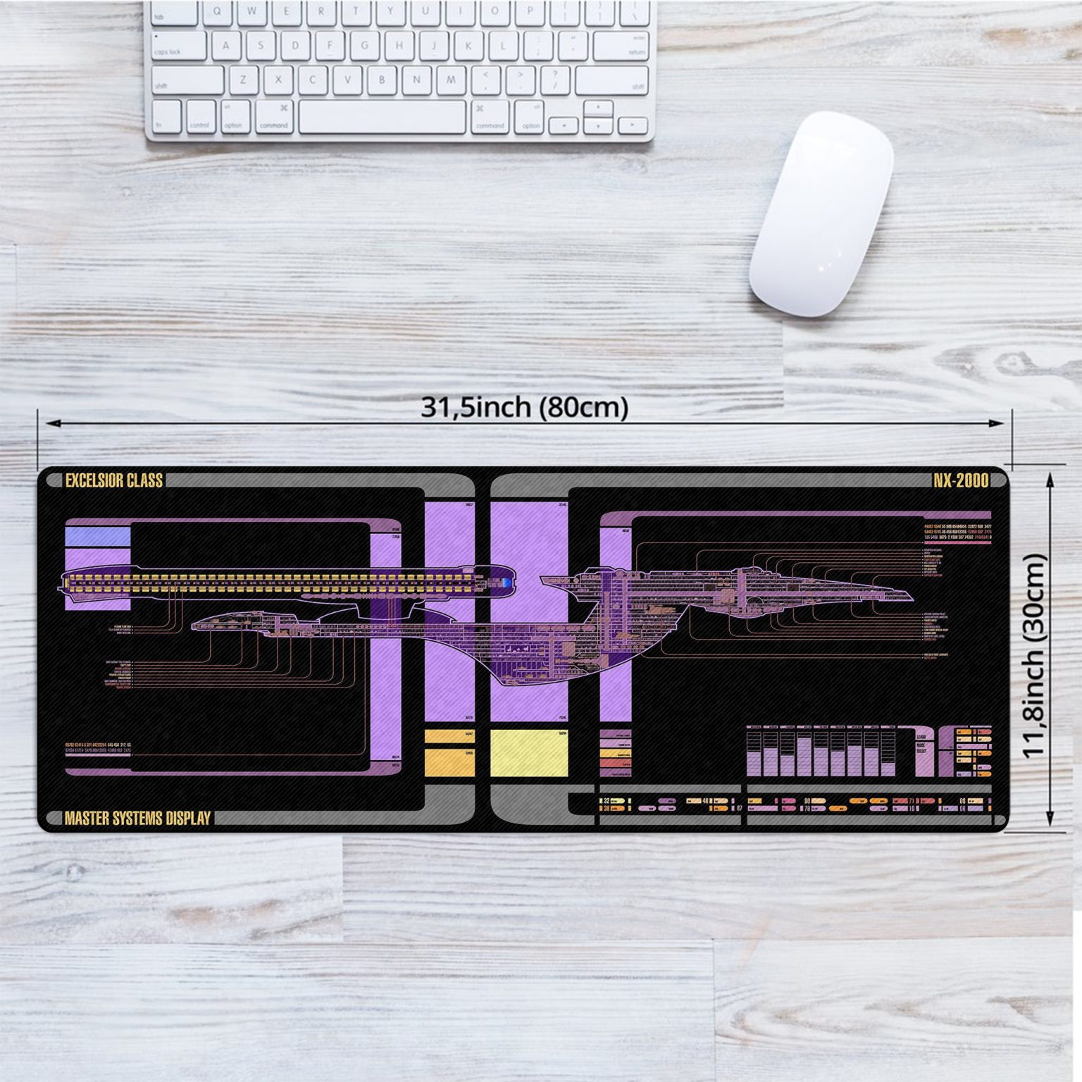 Excelsior Class NX-2000 LCARS LED Desk Mat – BohoPride