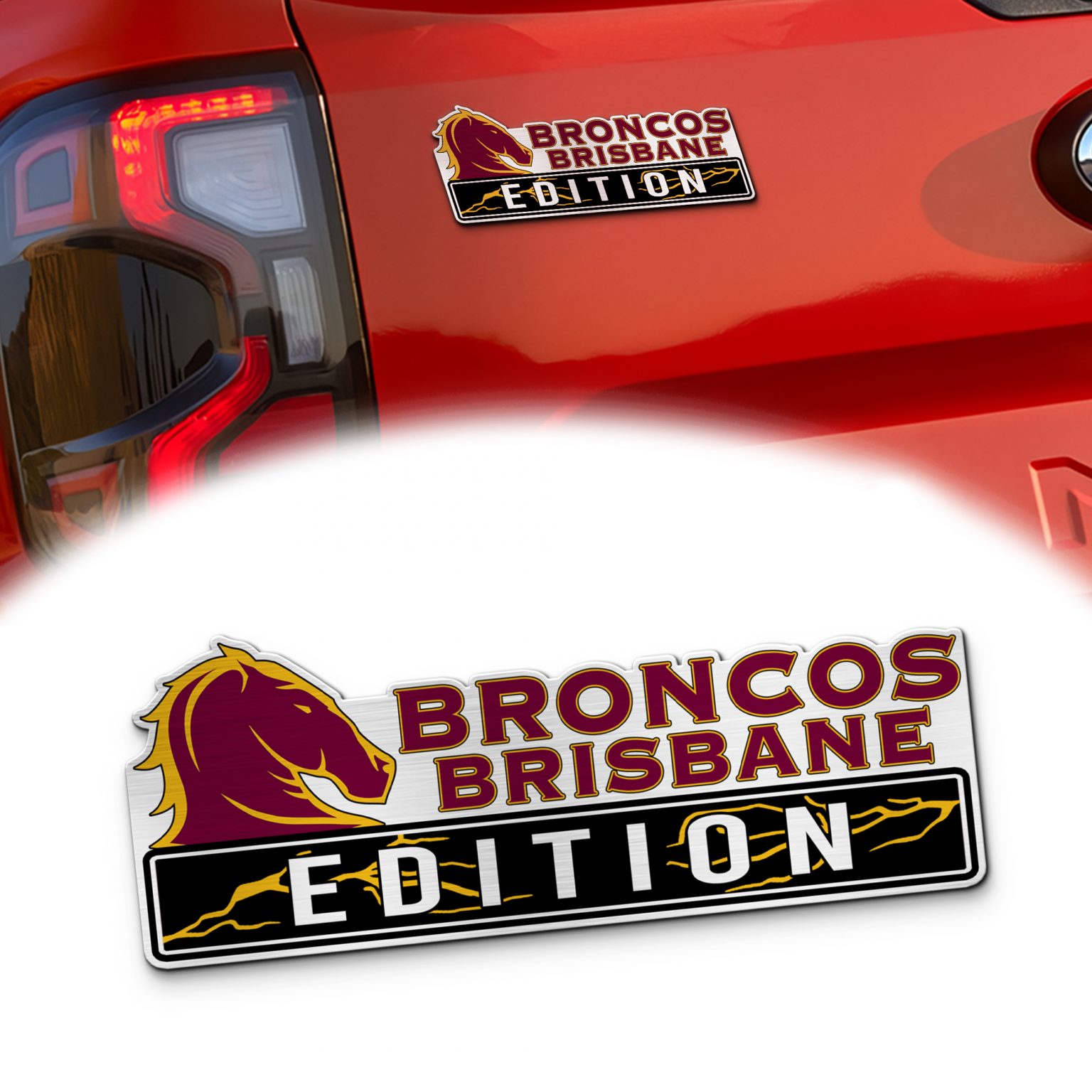 Brisbane Broncos Edition Car Emblem – BohoPride