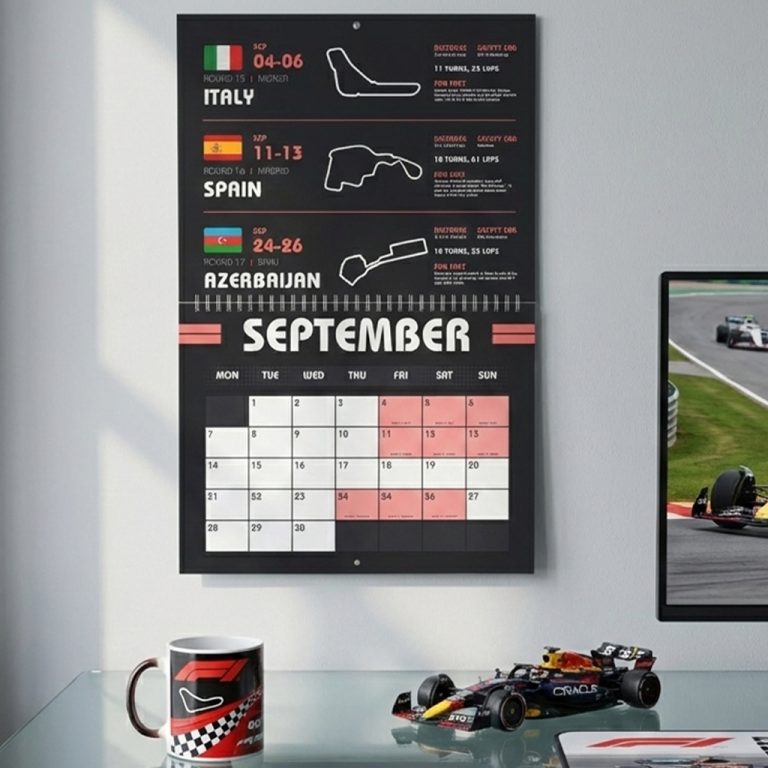 Formula 1 F1 2026 Wall Calendar – BohoPride