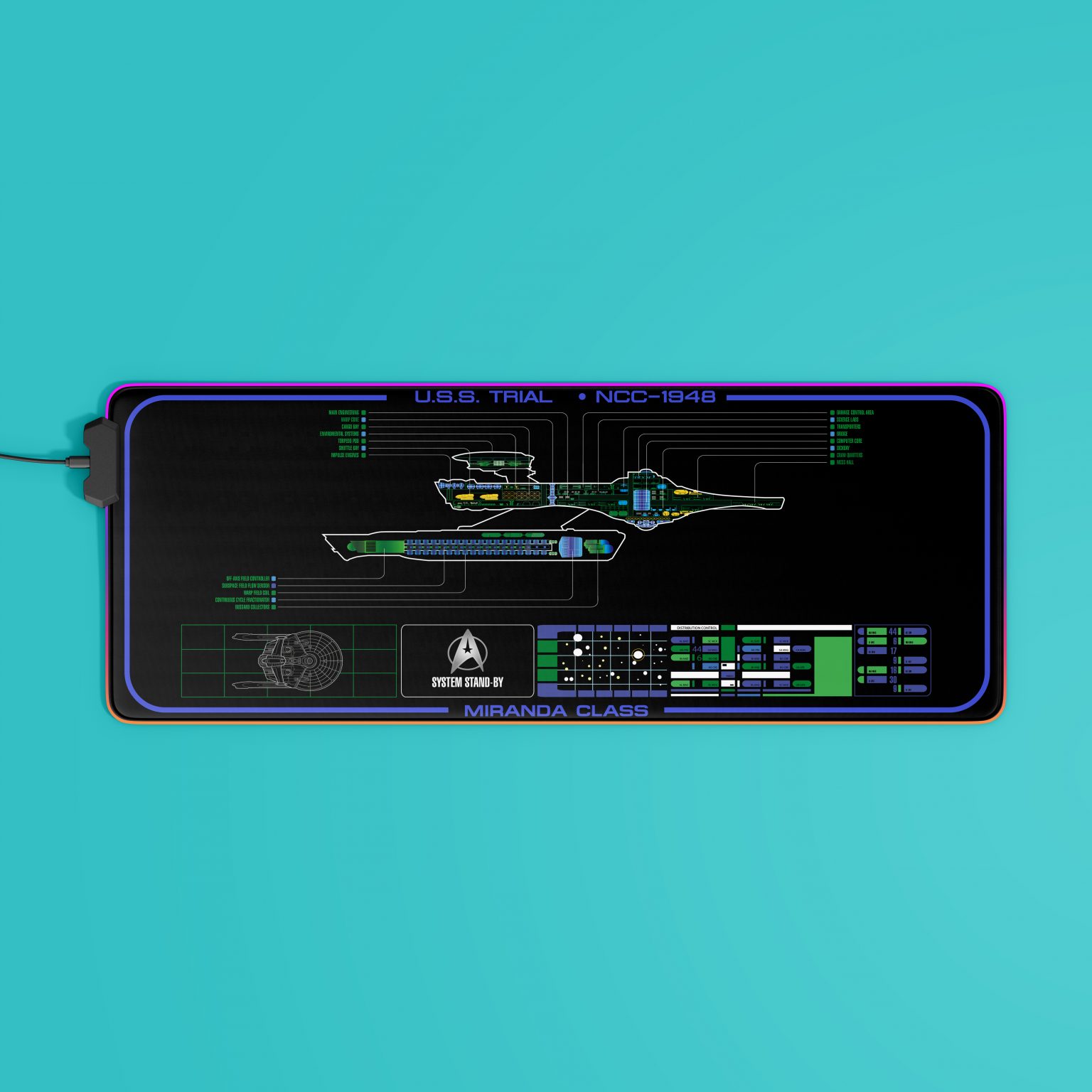 Star Trek – Miranda Class Starship Desk Mat – BohoPride
