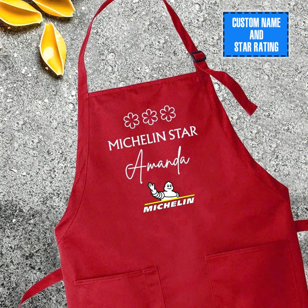 Custom Michelin Star Chef Apron – Personalized Printed Kitchen Apron ...