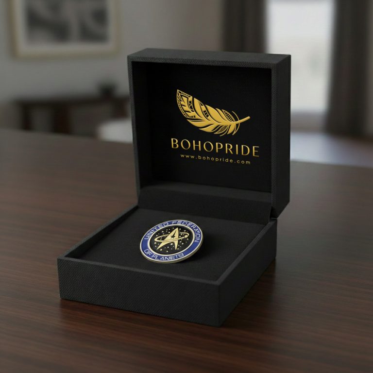 United Federation of Planets Starfleet Command Button Pin – BohoPride