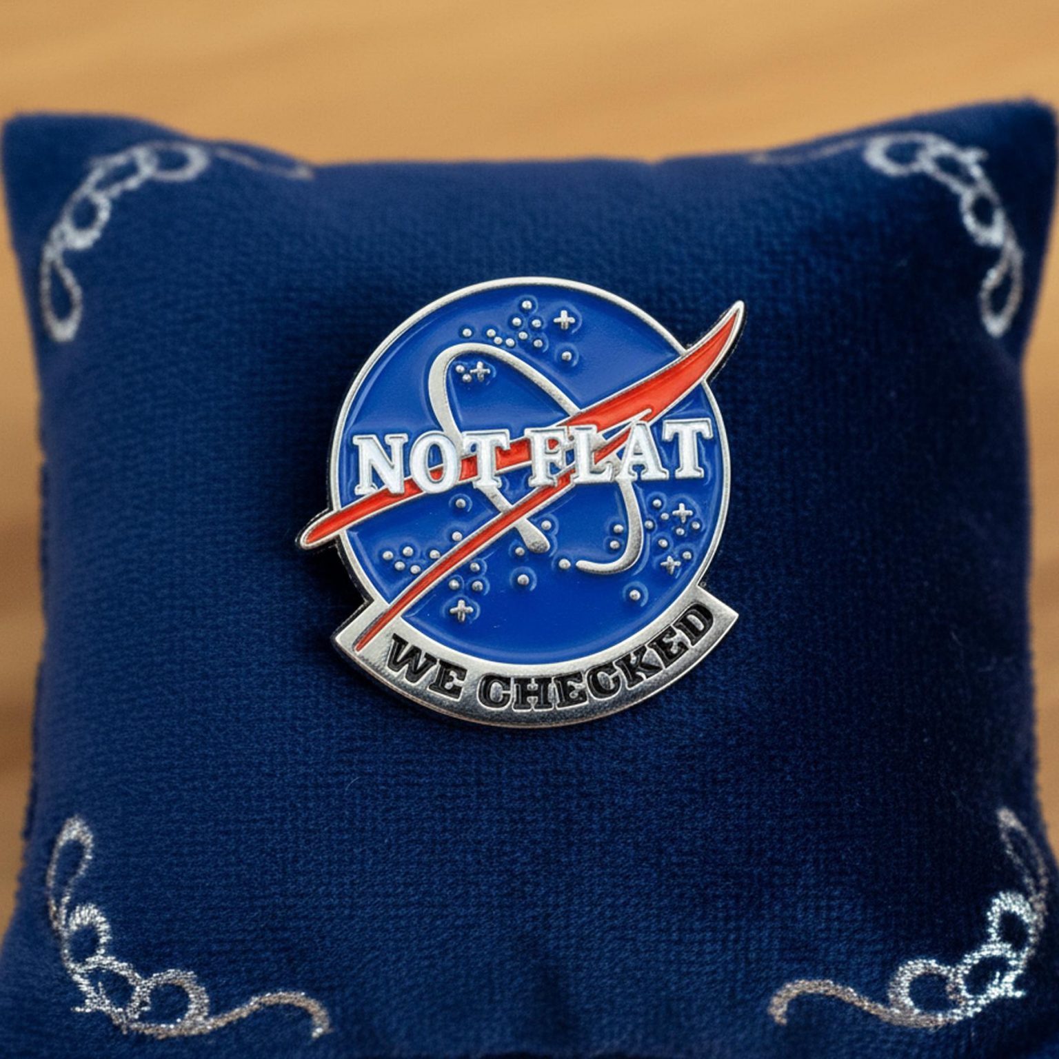 Not Flat We Checked Science Button Pin – BohoPride