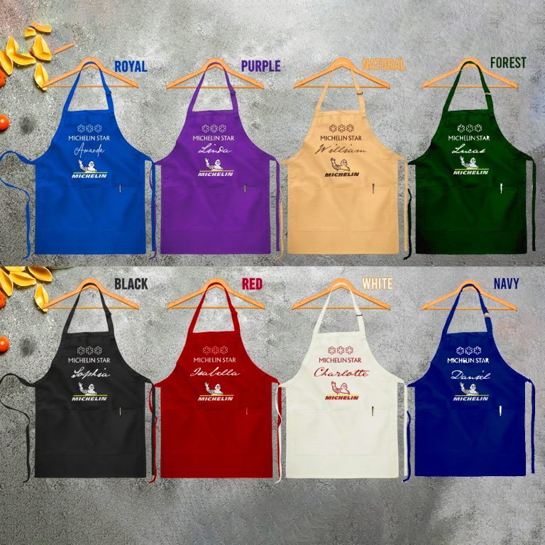 Custom Michelin Star Chef Apron – Personalized Printed Kitchen Apron ...