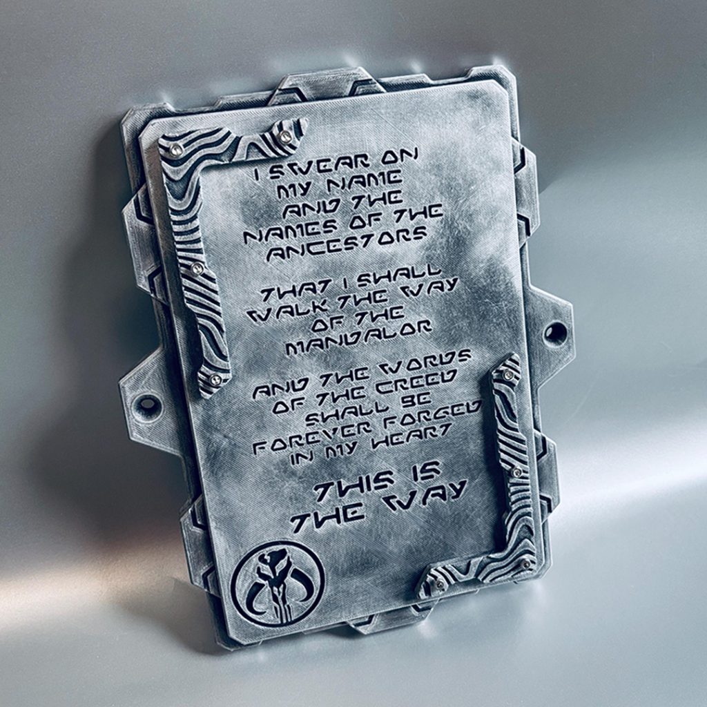 Star Wars Mandalorian Creed Wall Plaque – BohoPride